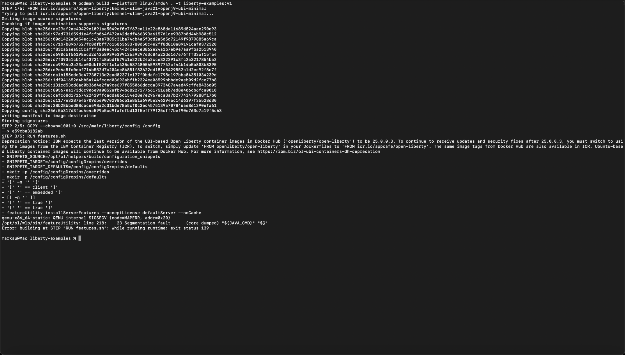 在 Macbook Pro M3 使用 podman 建置 linux/amd64 image 會失敗 - MarkKWSu